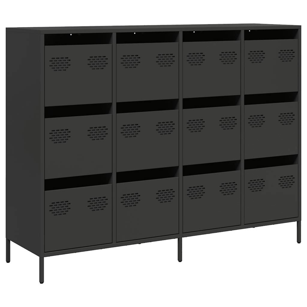vidaXL Senkki musta 135x39x103,5 cm kylmävalssattu teräs | vidaXL.fi