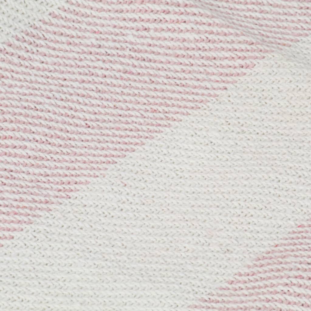 vidaXL Viltti puuvilla raidoilla 160x210 cm vanha pinkki | vidaXL.fi