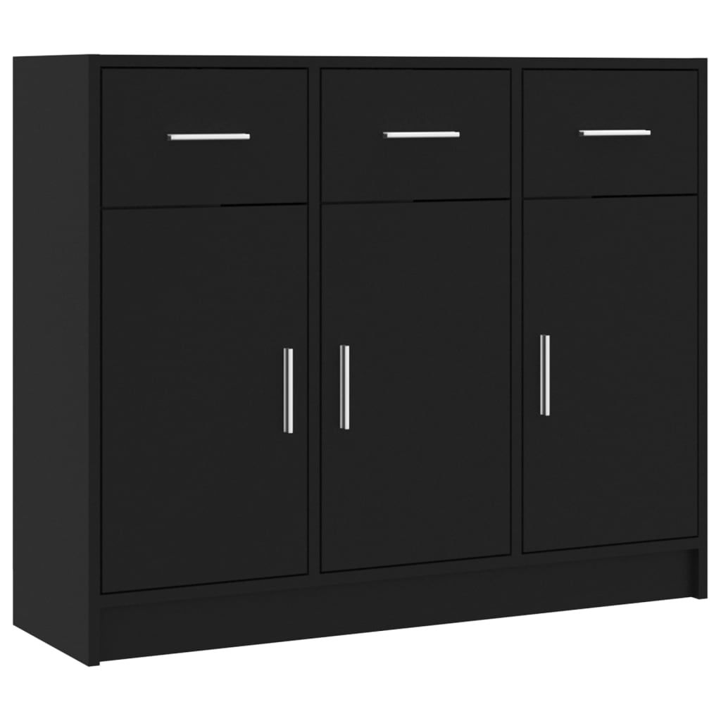 vidaXL Senkki musta 91x28x75 cm tekninen puu | vidaXL.fi